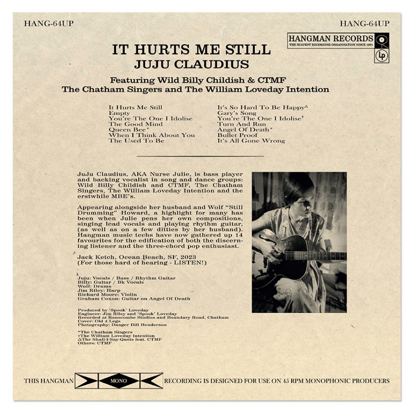 JuJu Claudius: It Hurts Me Still LP 12″ vinyl Hangman Records – L-13 ...